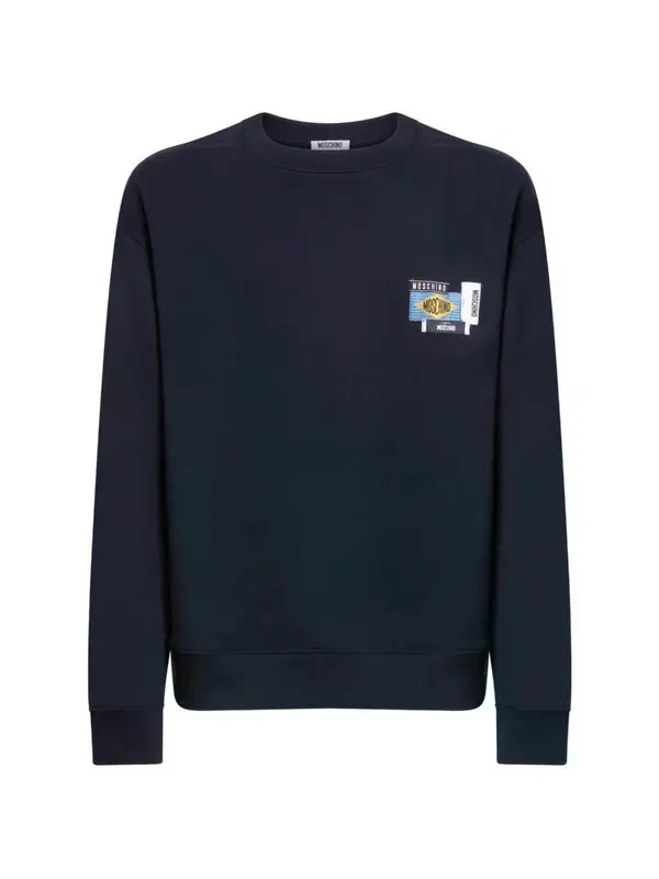Moschino Patch Sweatshirt - Blue