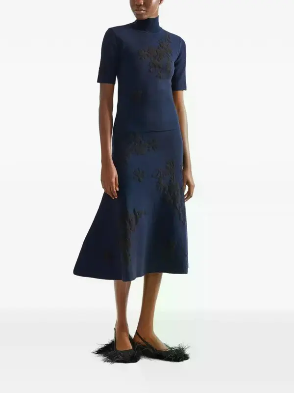 Erdem Jacquard Short Sleeve Sweater