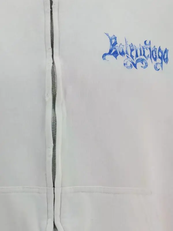 Balenciaga Logo-print Zip-up Hoodie