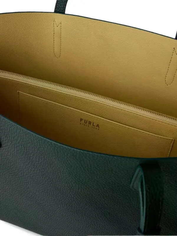 Furla L Ava Leather Tote Bag - Green