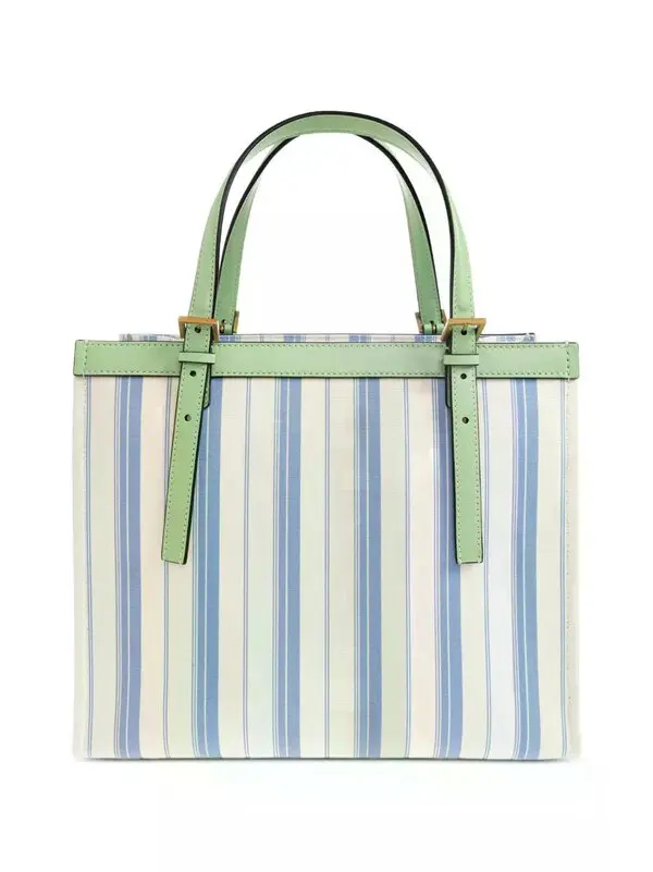 Versace Rivière Medusa-plaque Striped Tote Bag