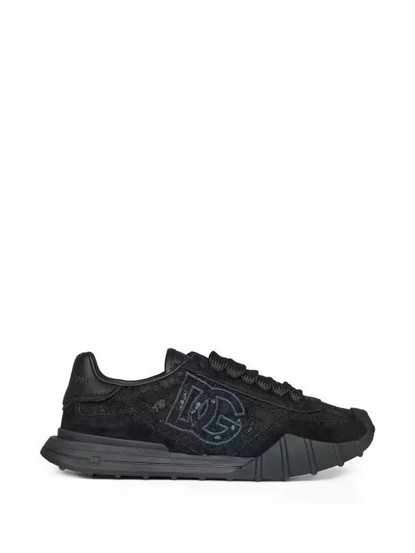 Dolce & Gabbana Lace Panel Sneakers - Black