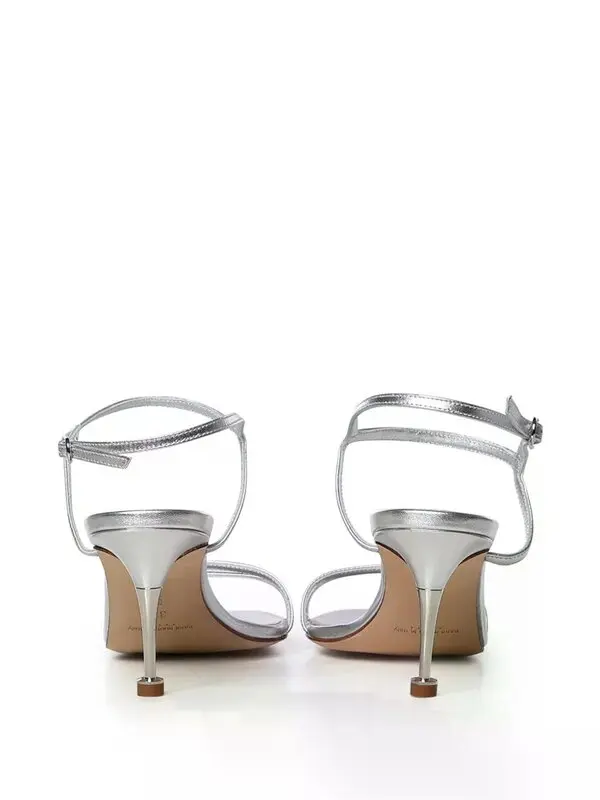 Manolo Blahnik Metallic Strappy Sandals