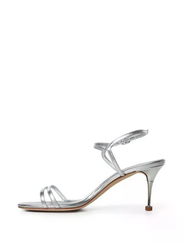 Manolo Blahnik Metallic Strappy Sandals