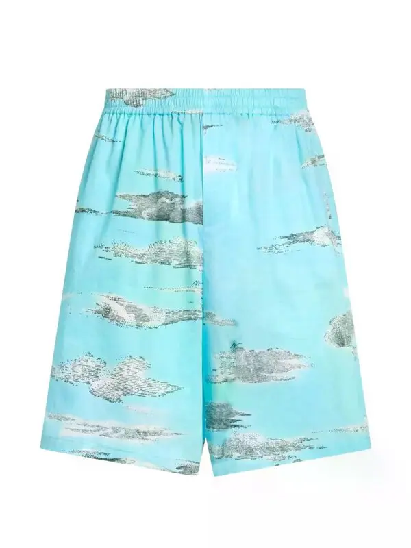 Moschino Cloud Print Shorts - Blue