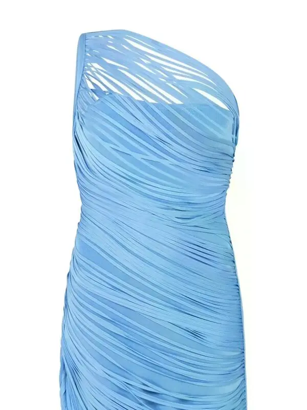 David Koma One-shoulder Fringed Maxi Dress