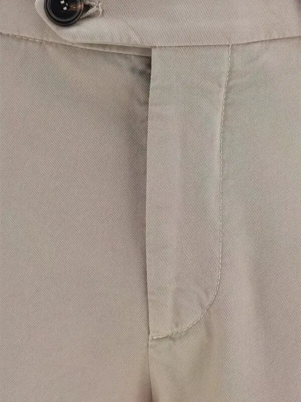 Brunello Cucinelli Garment-dyed Cotton Trousers