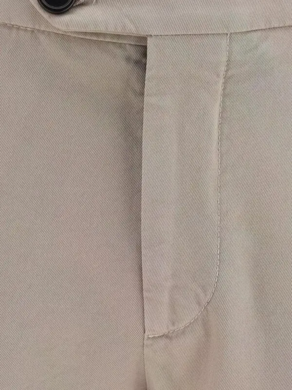 Brunello Cucinelli Garment-dyed Cotton Trousers