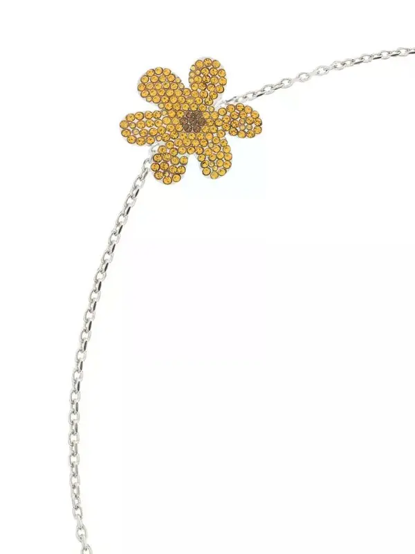 Marni Crystal-embellished Floral Necklace
