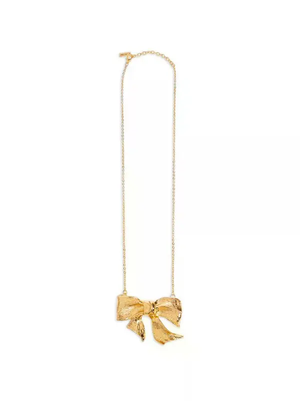 Moschino Bow-pendant Necklace - Gold