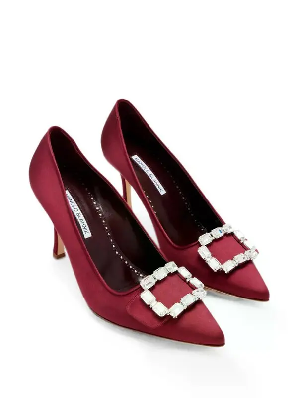 Manolo Blahnik Mayjou Crystal-buckle Pumps