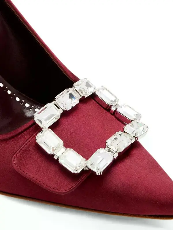 Manolo Blahnik Mayjou Crystal-buckle Pumps