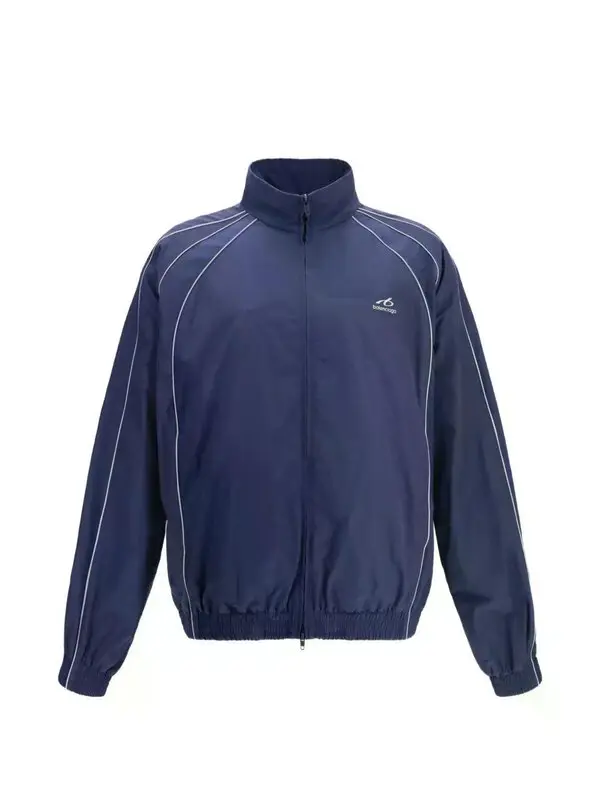 Balenciaga Piping Detail Tracksuit Jacket - Blue