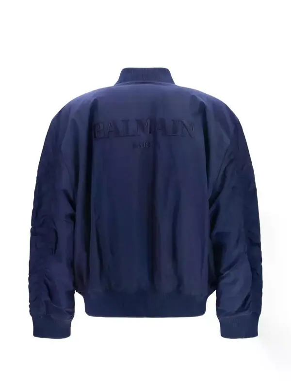 Balmain Logo Embroidered Bomber Jacket