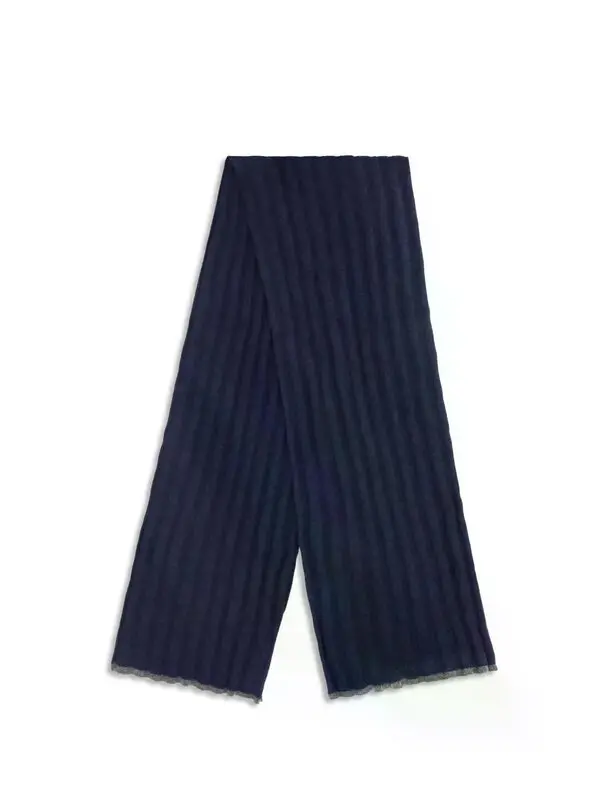 Brunello Cucinelli Ribbed Beaded Scarf - Blue