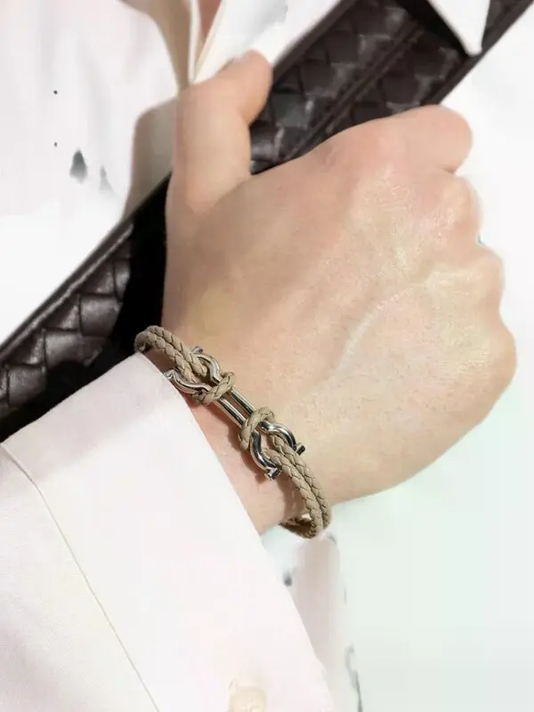 FERRAGAMO Gancini Braided Bracelet