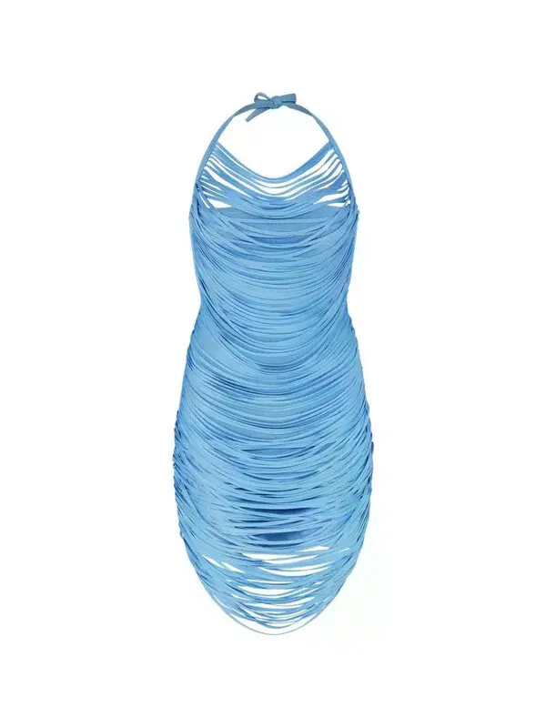 David Koma Strappy Halterneck Mini Dress