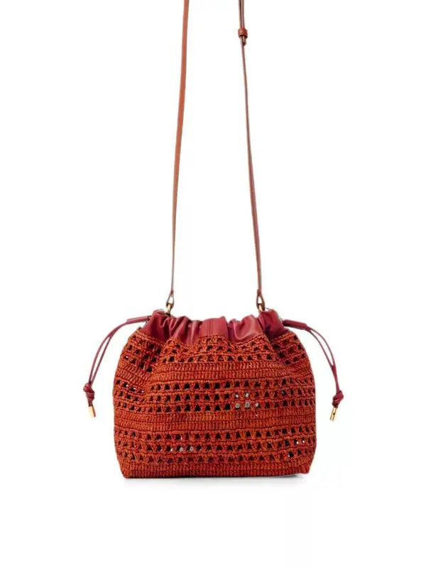 Chloé Crochet Knit Logo Shoulder Bag