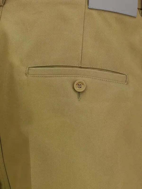 Balenciaga Khaki Brown Cotton Chino Trousers