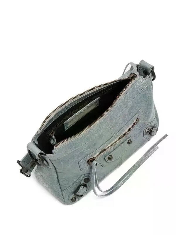 Balenciaga Mini Le City Moto Shoulder Bag - Blue