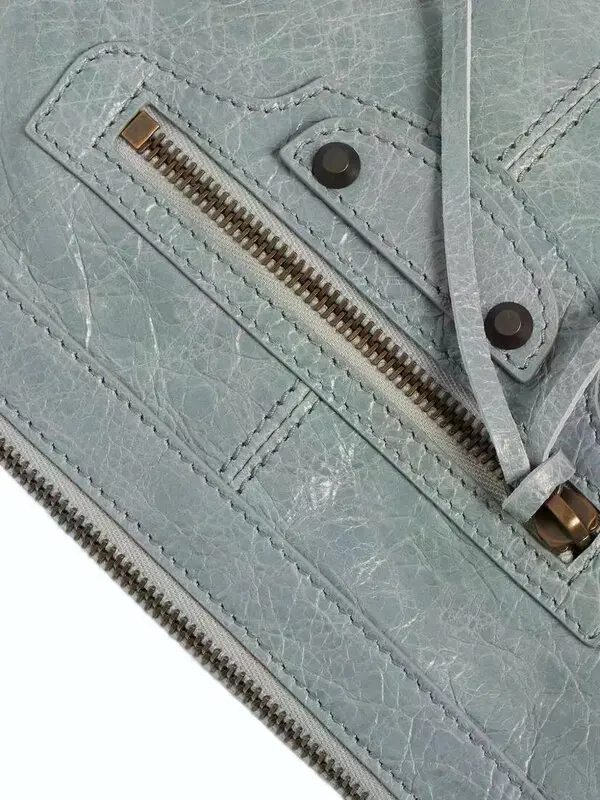 Balenciaga Mini Le City Moto Shoulder Bag - Blue