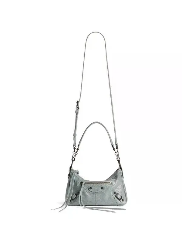 Balenciaga Mini Le City Moto Shoulder Bag - Blue