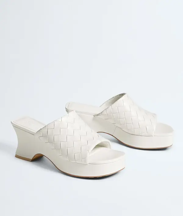 Bottega Veneta Rosita Wedge Mule - Alabaster