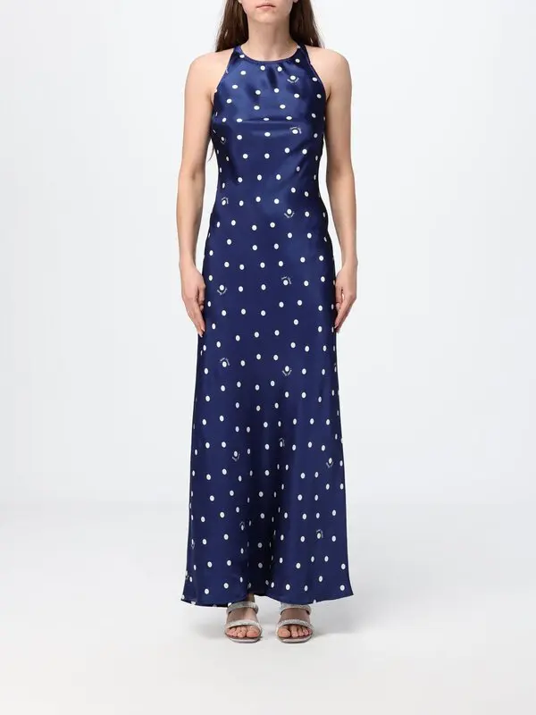 MC2 SAINT BARTH Halterneck Maxi Dress - Blue