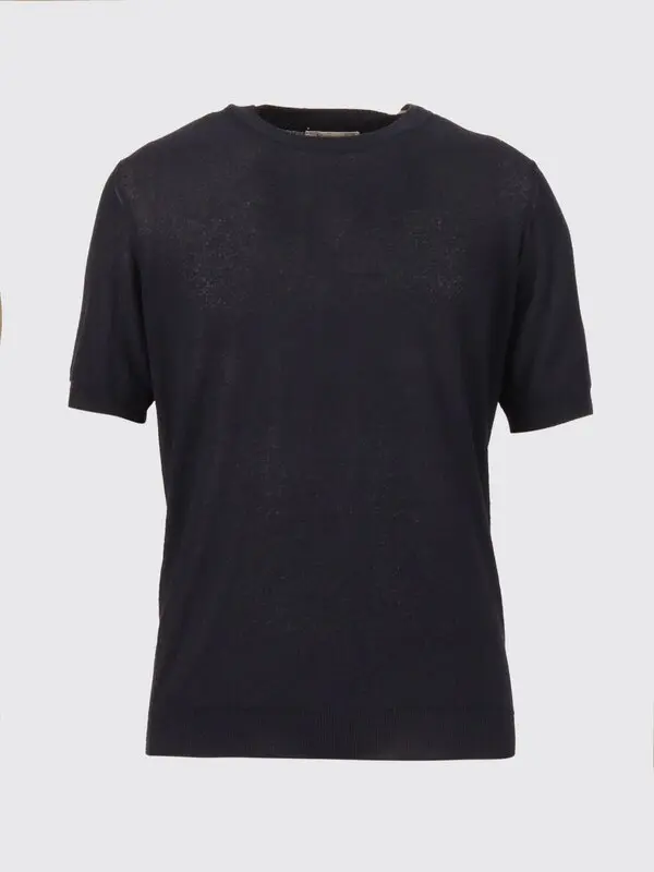 KANGRA Slim Fit Short-sleeve Cotton-blend Crewneck Jumper