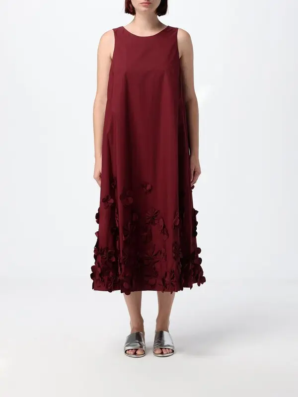 MEIMEIJ Off-the-shoulder Embroidered Cotton Midi Tunic
