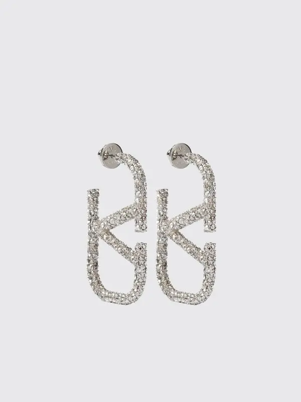 Valentino Garavani Vlogo Signature Pendant Earrings With Crystals