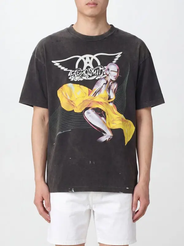 SAINT MXXXXXX Graphic Print Cotton T-shirt With Dropped Shoulders