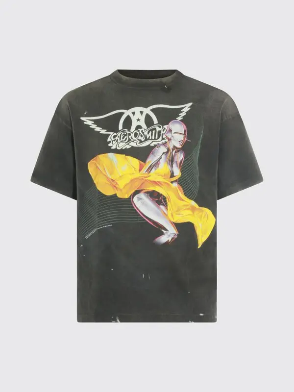 SAINT MXXXXXX Graphic Print Cotton T-shirt With Dropped Shoulders