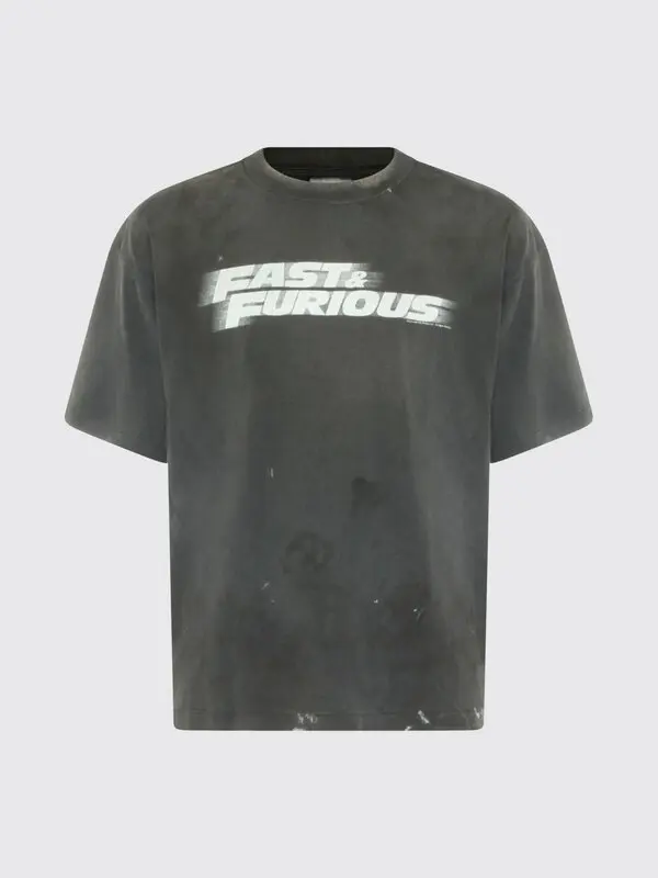SAINT MXXXXXX Graphic Print Cotton T-shirt With Dropped Shoulders