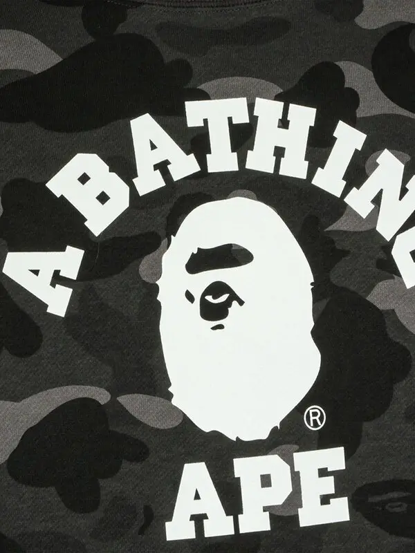 A BATHING APE Camouflage Print Cotton Jumper