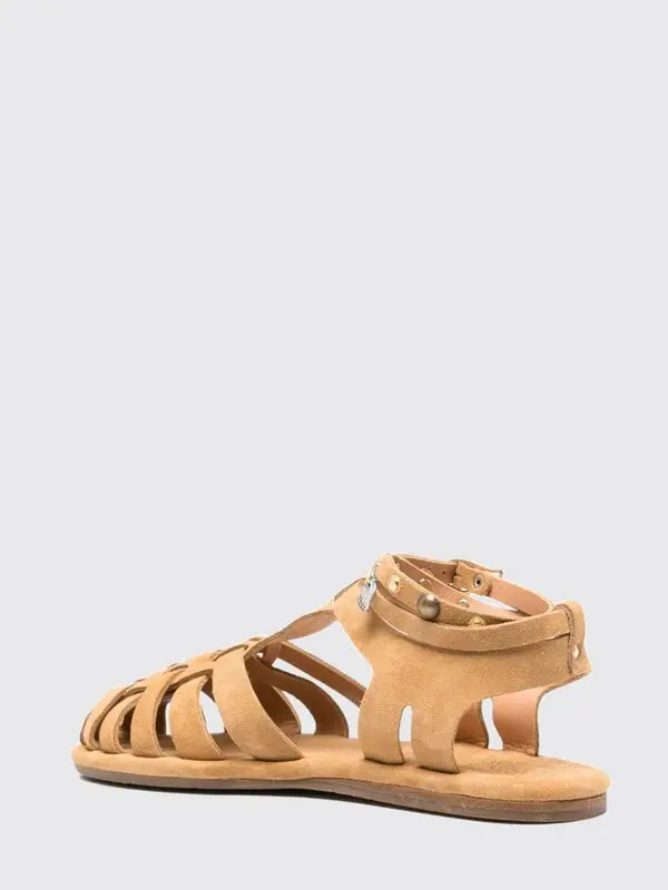 ANCIENT GREEK SANDALS Karina Suede Fisherman Sandals With Buckled Straps