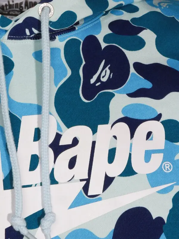 A BATHING APE Camouflage Print Cotton Hoodie