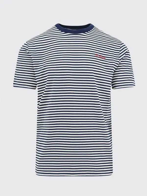 MC2 SAINT BARTH Striped Slim Fit Cotton T-shirt With Contrast Logo