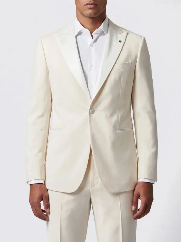 Tagliatore Pure Virgin Wool Tuxedo Jacket With One-button Closure