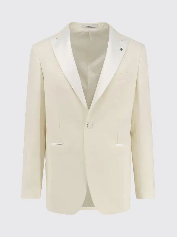 Tagliatore Pure Virgin Wool Tuxedo Jacket With One-button Closure