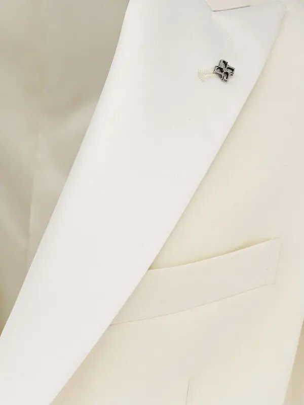 Tagliatore Pure Virgin Wool Tuxedo Jacket With One-button Closure