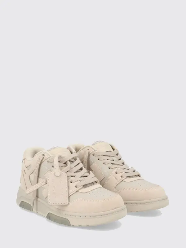 Off-White Out Of Office Bicolour Calfskin Low-top Trainers - Beige