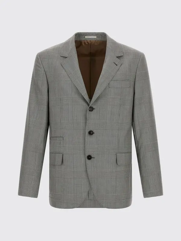 Brunello Cucinelli Prince Of Wales Check Single-breasted Virgin Wool Blazer