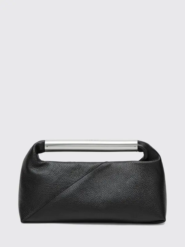 MAISON MARGIELA Grained Calf Leather Handbag With Metallic Handle