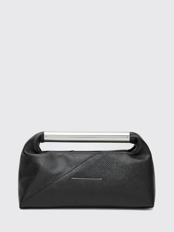 MAISON MARGIELA Grained Calf Leather Handbag With Metallic Handle