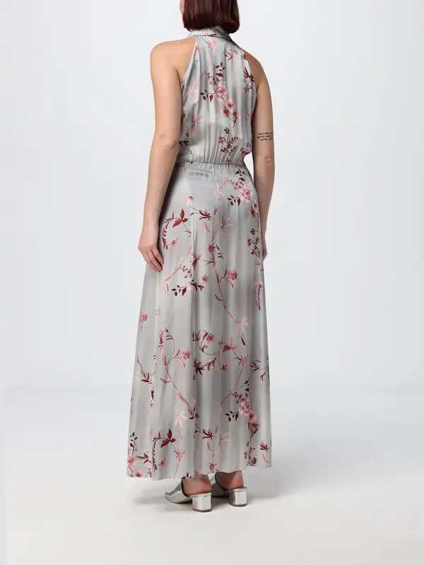 CRIDA MILANO Campanula Floral-print Silk Maxi Chemisier Dress With Halter Neck