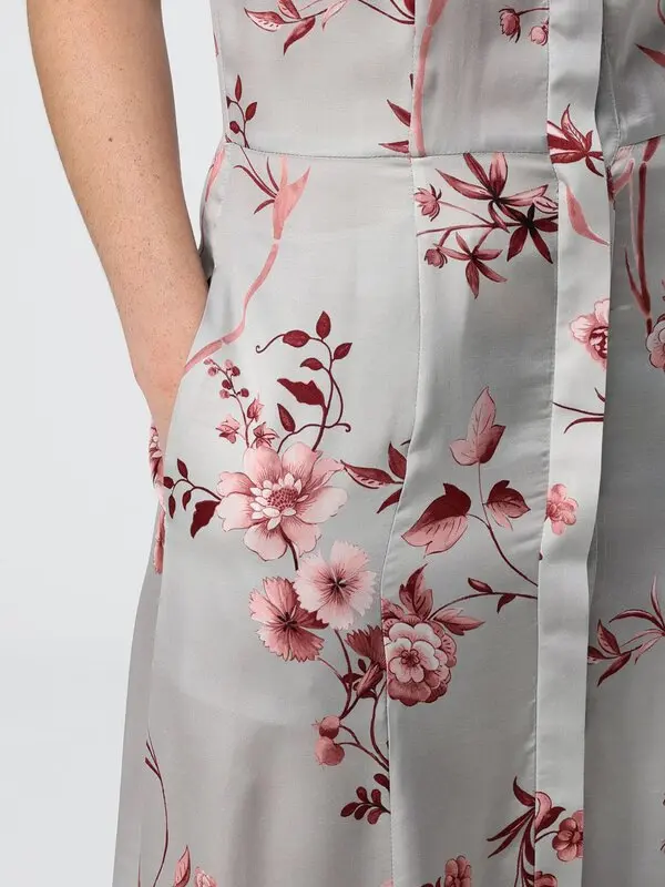 CRIDA MILANO Campanula Floral-print Silk Maxi Chemisier Dress With Halter Neck