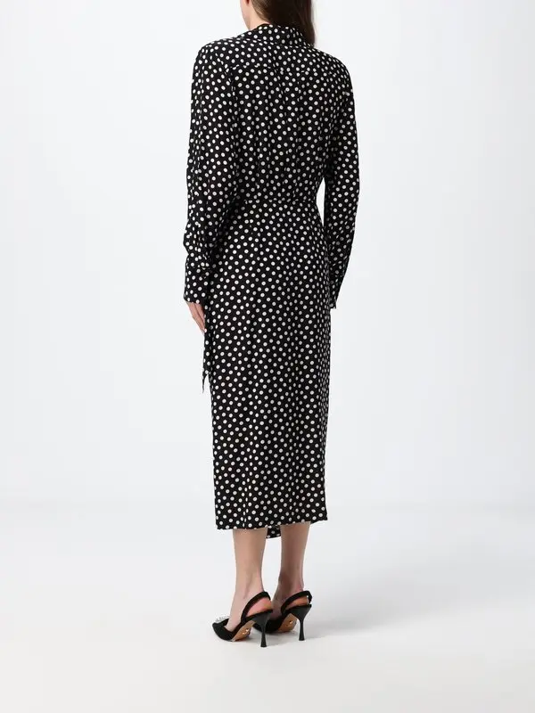 CRIDA MILANO Habotai Silk Midi Wrap Dress