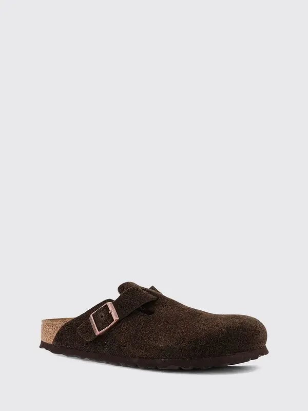BIRKENSTOCK Boston Suede Clogs With Adjustable Strap
