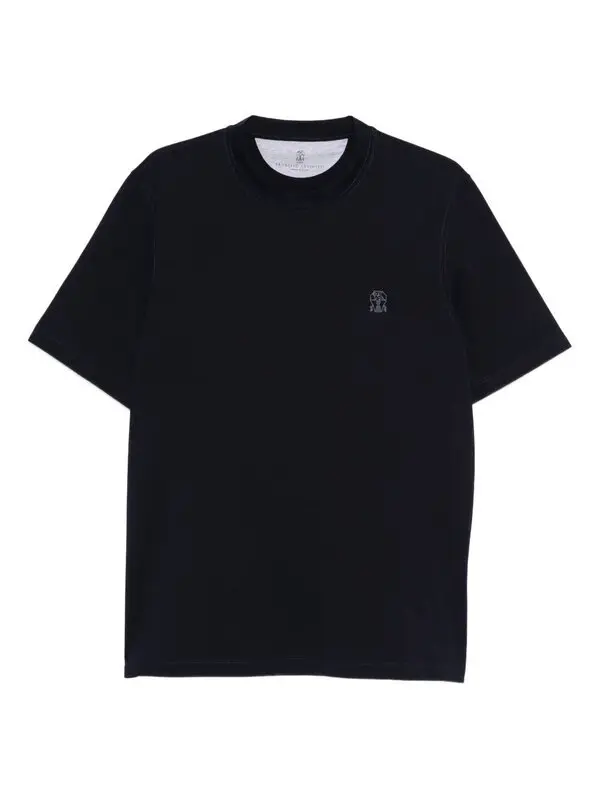 Brunello Cucinelli Crew Neck Cotton Jersey T-shirt With Logo